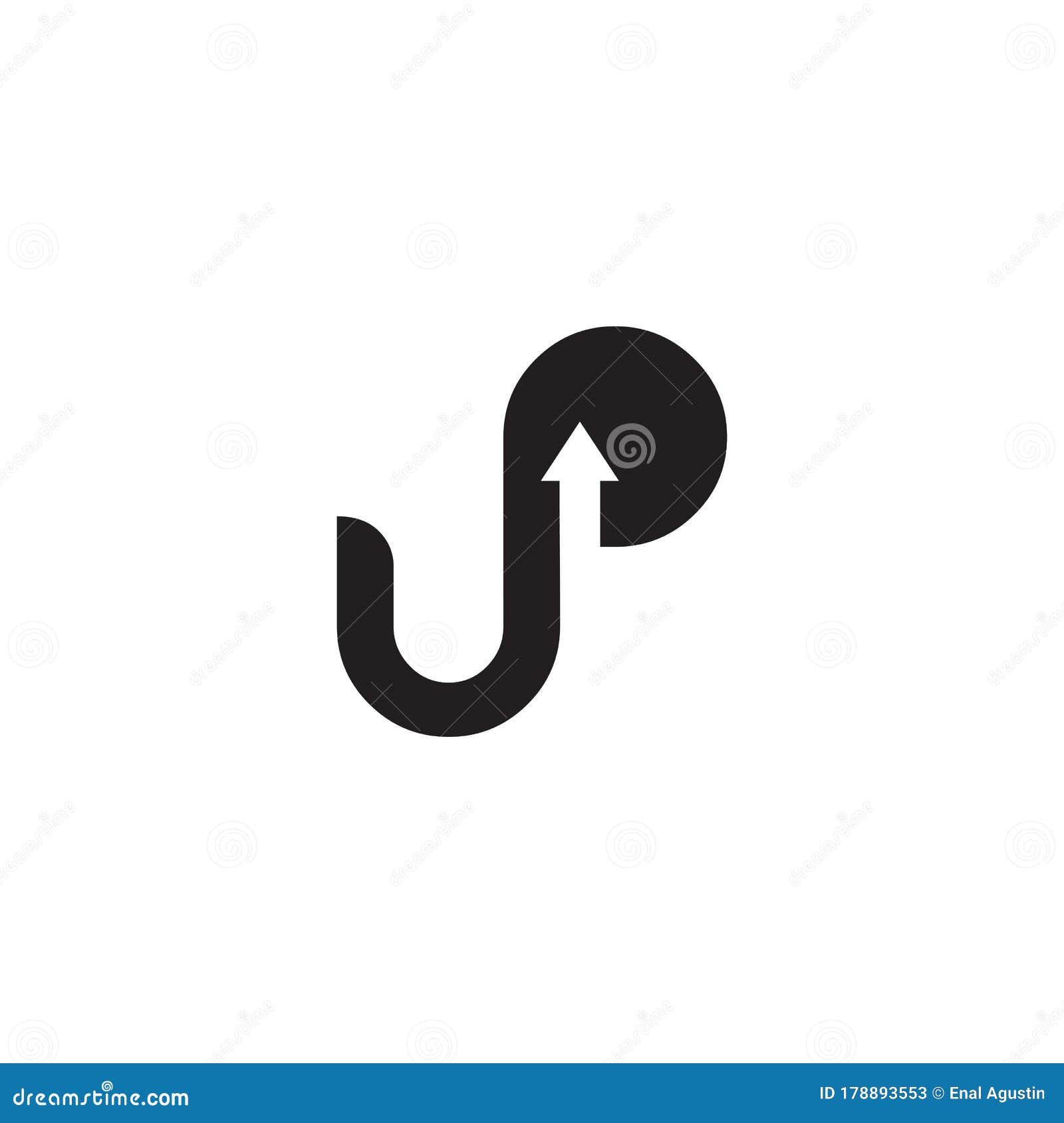 Up Text Logo Icon Design Template Stock Vector - Illustration of ...