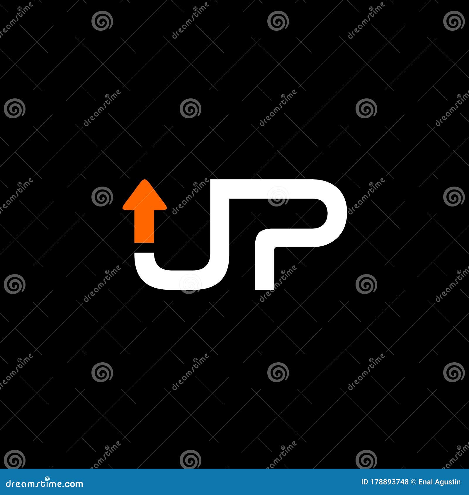 Up Text Logo Icon Design Template Stock Vector - Illustration of hand ...