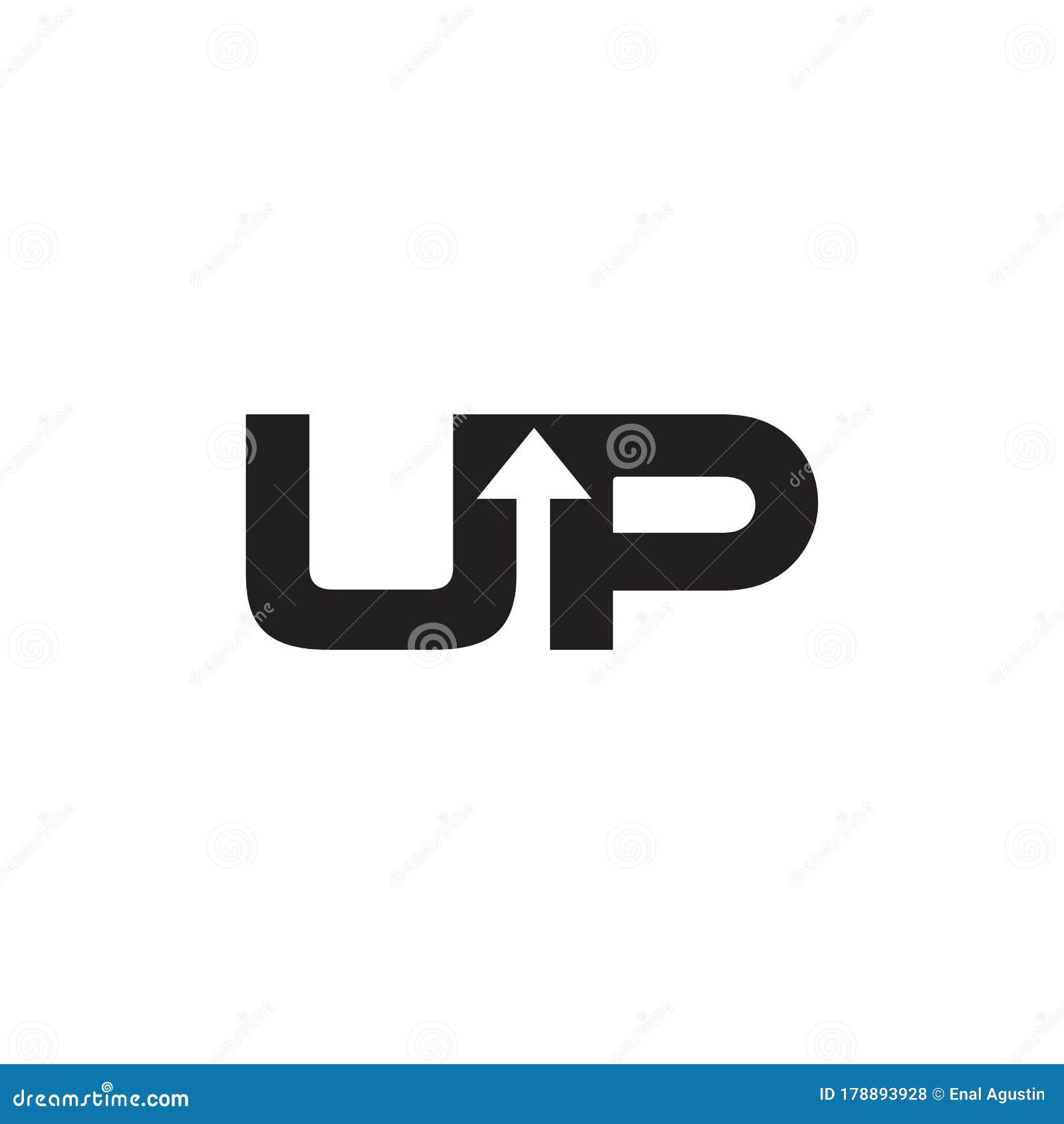 Up Text Logo Icon Design Template Stock Vector - Illustration of idea ...