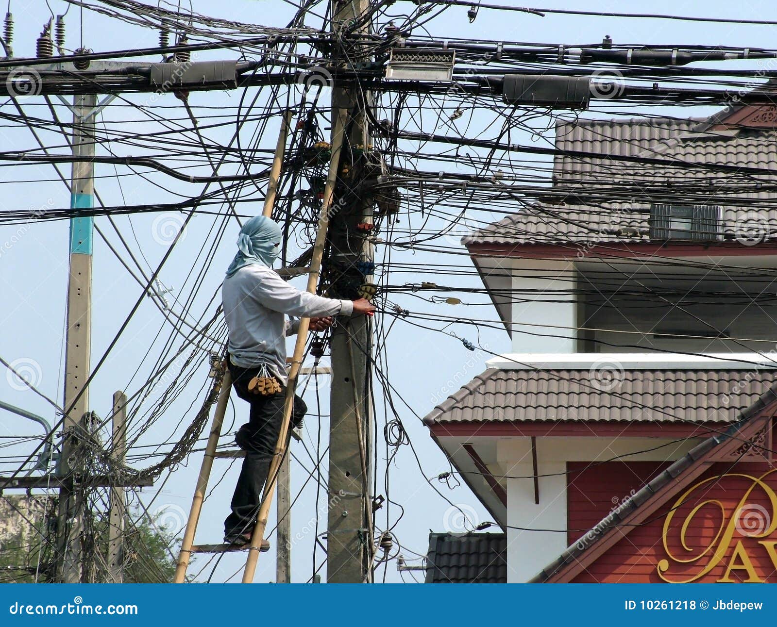 Up to code? stock photo. Image of energy, pole, code - 10261218