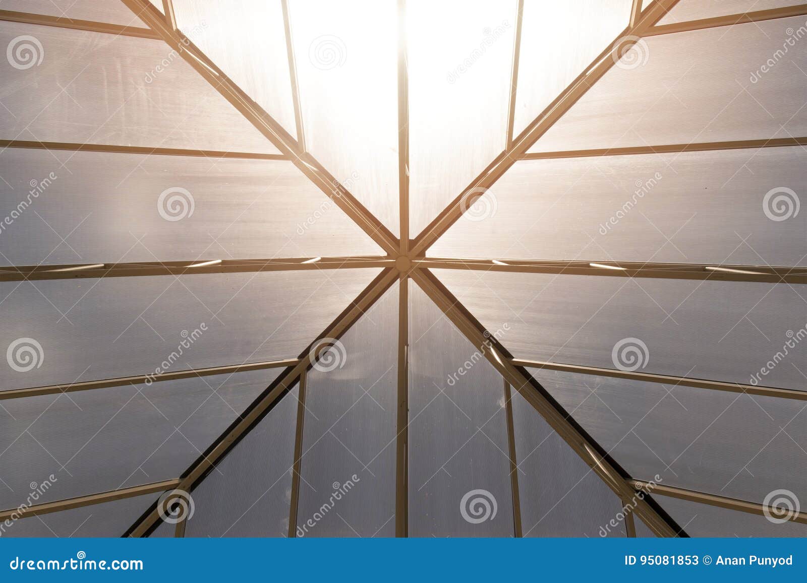 Up View Roof Frame and Translucent Roof Abstract Construction Stock ...