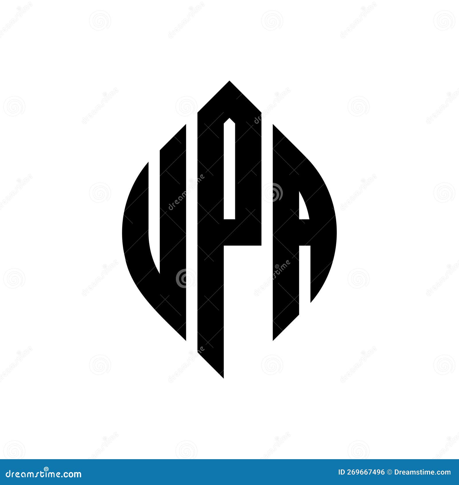 UPA Circle Letter Logo Design with Circle and Ellipse Shape. UPA ...