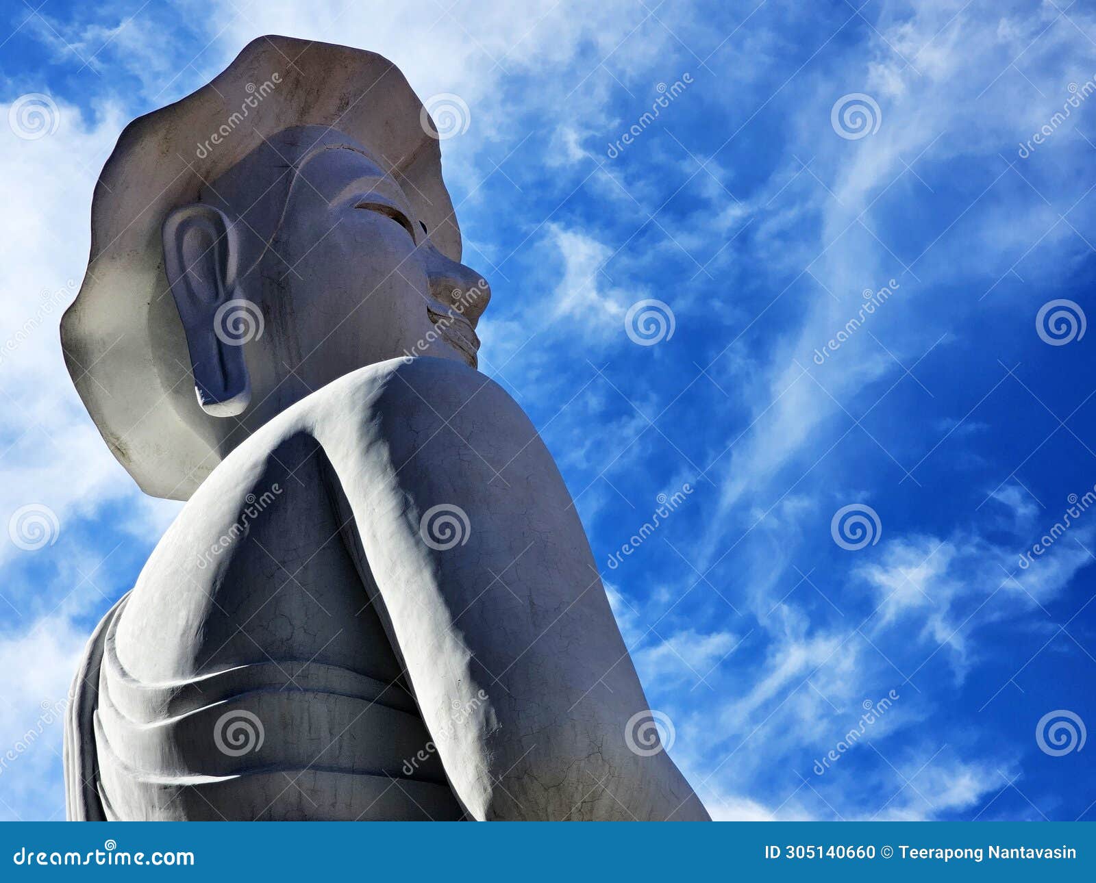 Upagupta Monk Statue with Blue Sky Background. Stock Photo - Image of ...