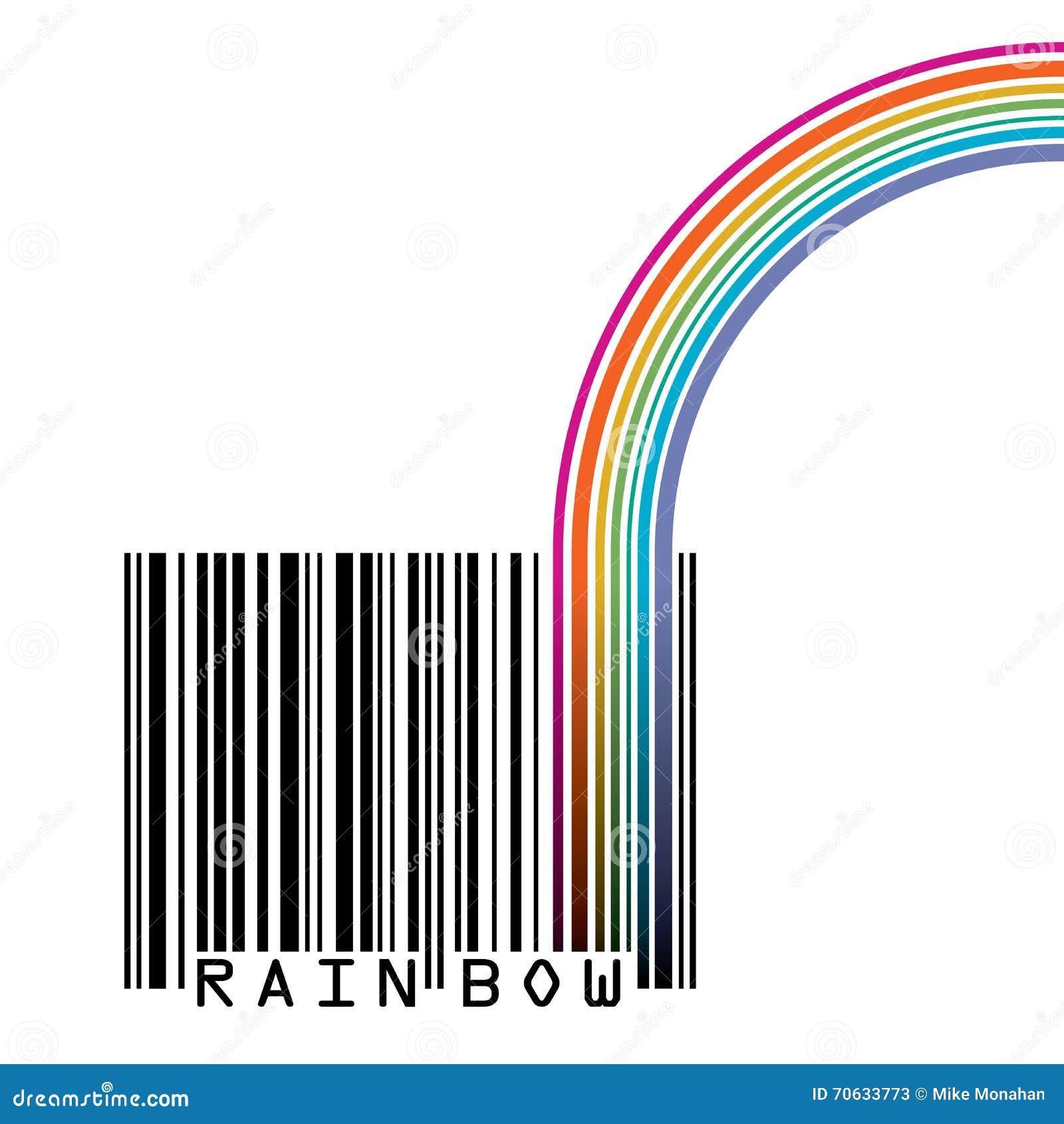 Barcode In Rainbow Colors Stock Photography | CartoonDealer.com #10784798