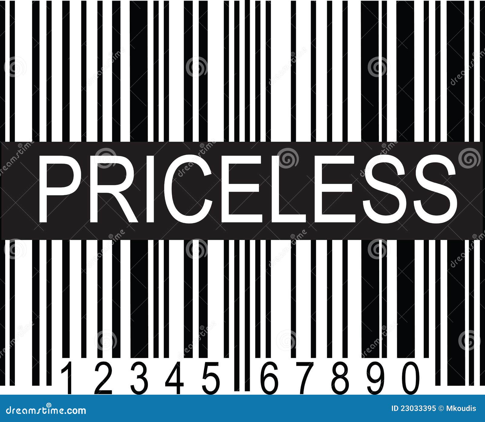 Upc Code Priceless stock illustration. Illustration of black - 23033395