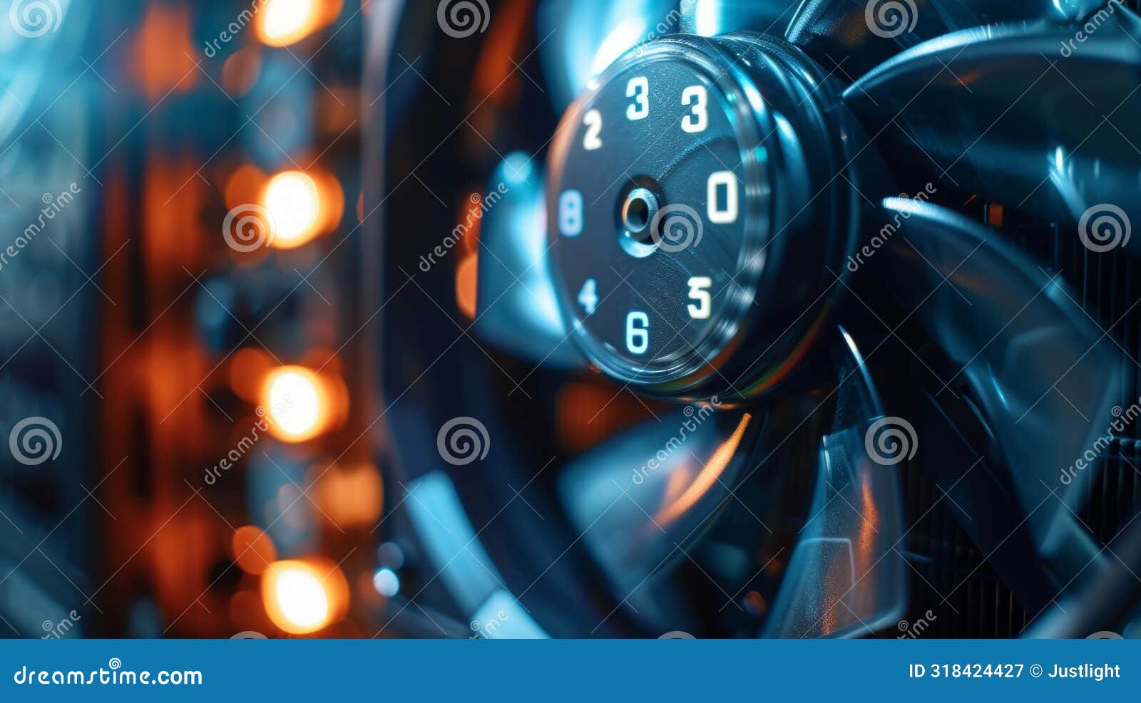 An Upclose Look at the Fans Switch with Numbers Indicating the ...