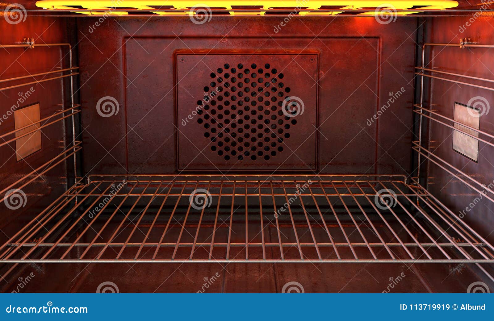 Inside the Oven Front stock illustration. Illustration of operational ...