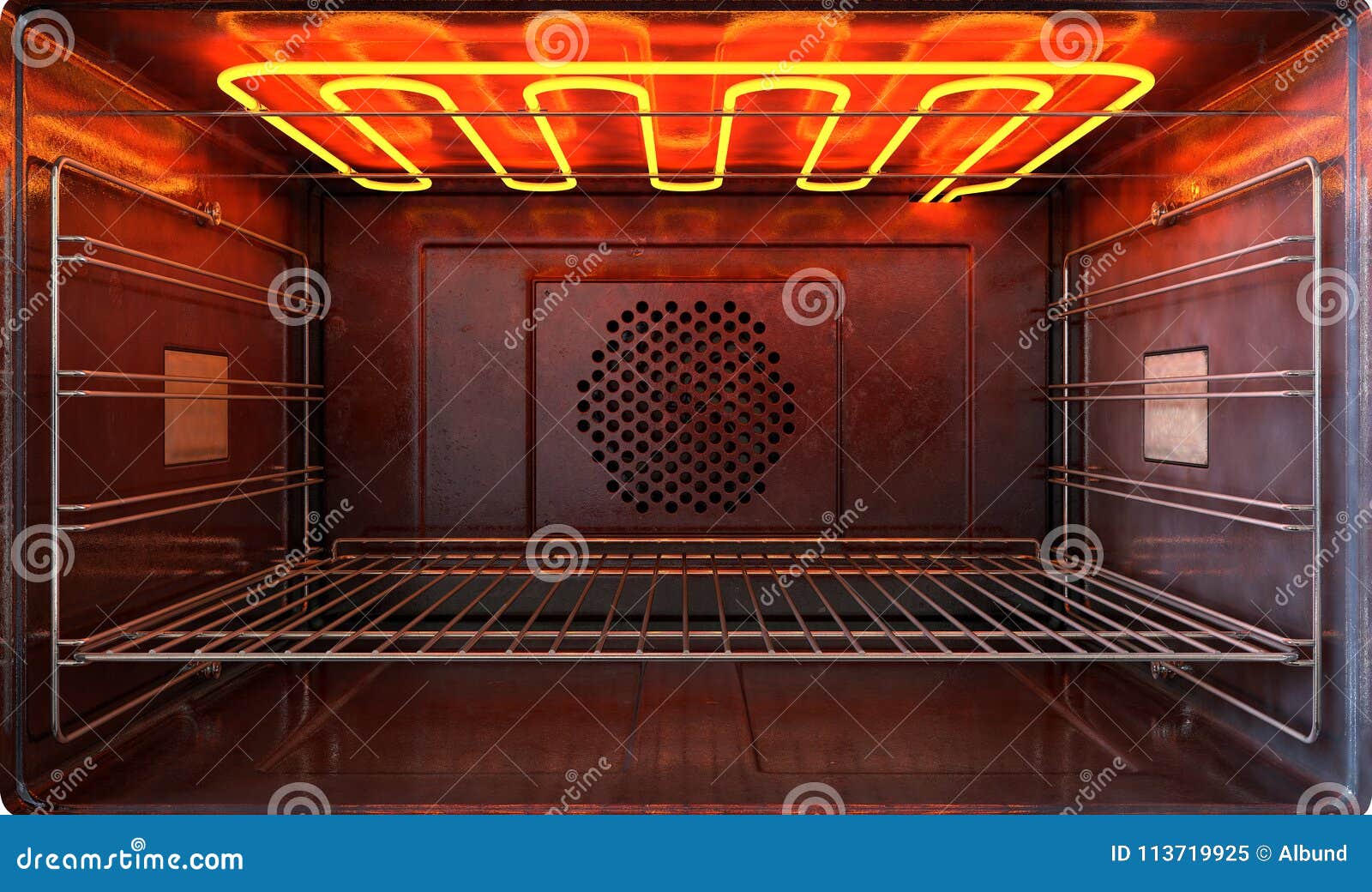Inside the Oven Front stock illustration. Illustration of render ...
