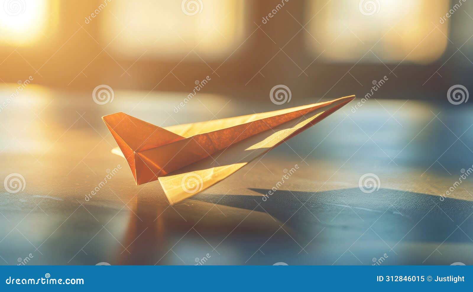 An Upclose View of a Paper Airplane Folded Using Origami Techniques ...
