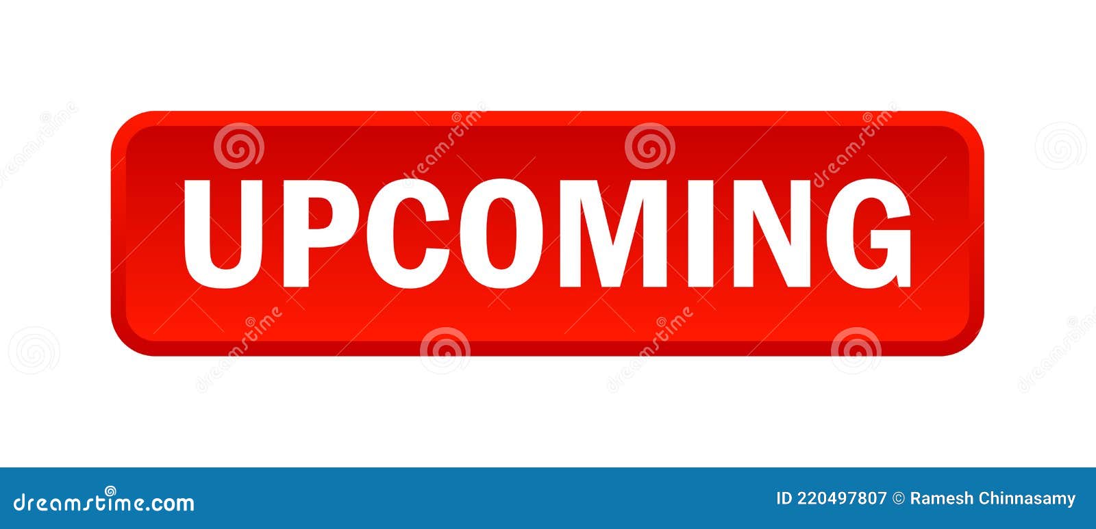 Upcoming button stock vector. Illustration of business - 220497807