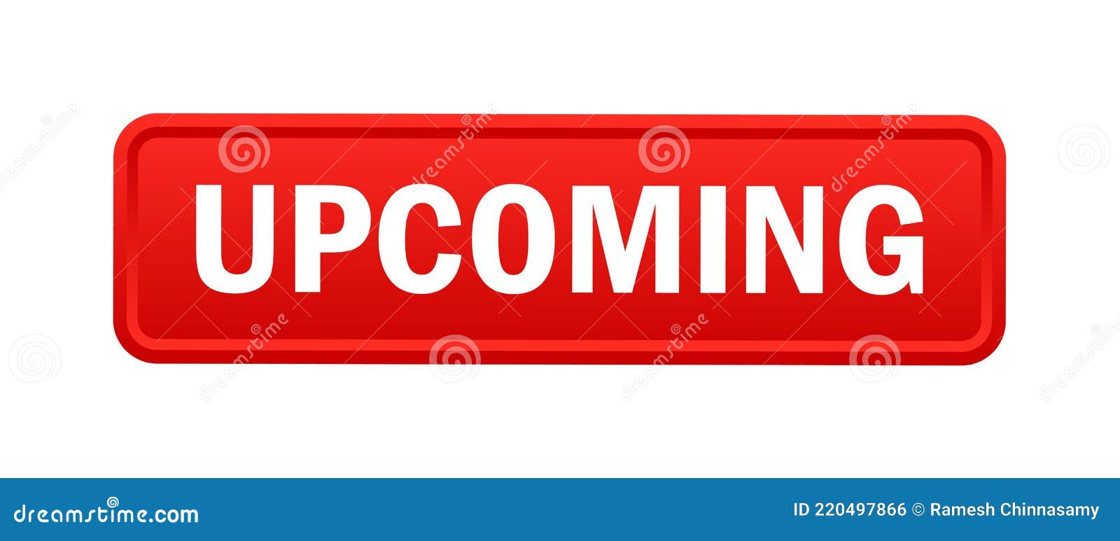 Upcoming button stock vector. Illustration of glossy - 220497866