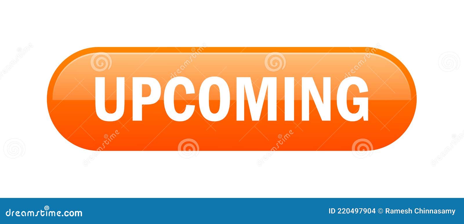 Upcoming button stock vector. Illustration of grand - 220497904