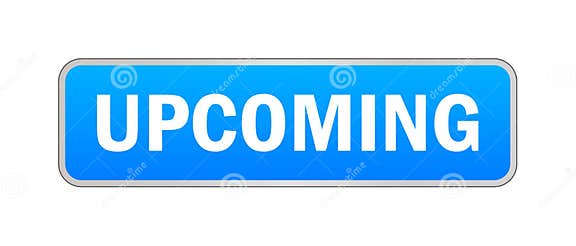 Upcoming button stock vector. Illustration of arrival - 220497917