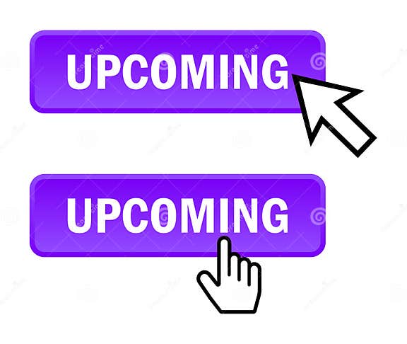 Upcoming button stock vector. Illustration of abstract - 220498068