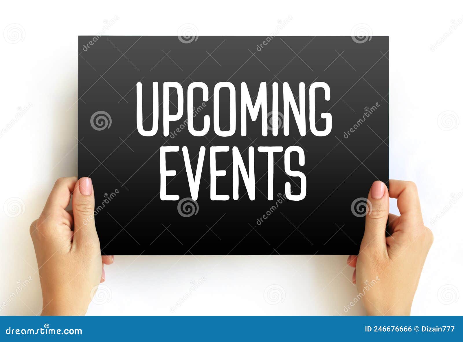 Upcoming Events Text on Card, Concept Background Stock Photo - Image of ...