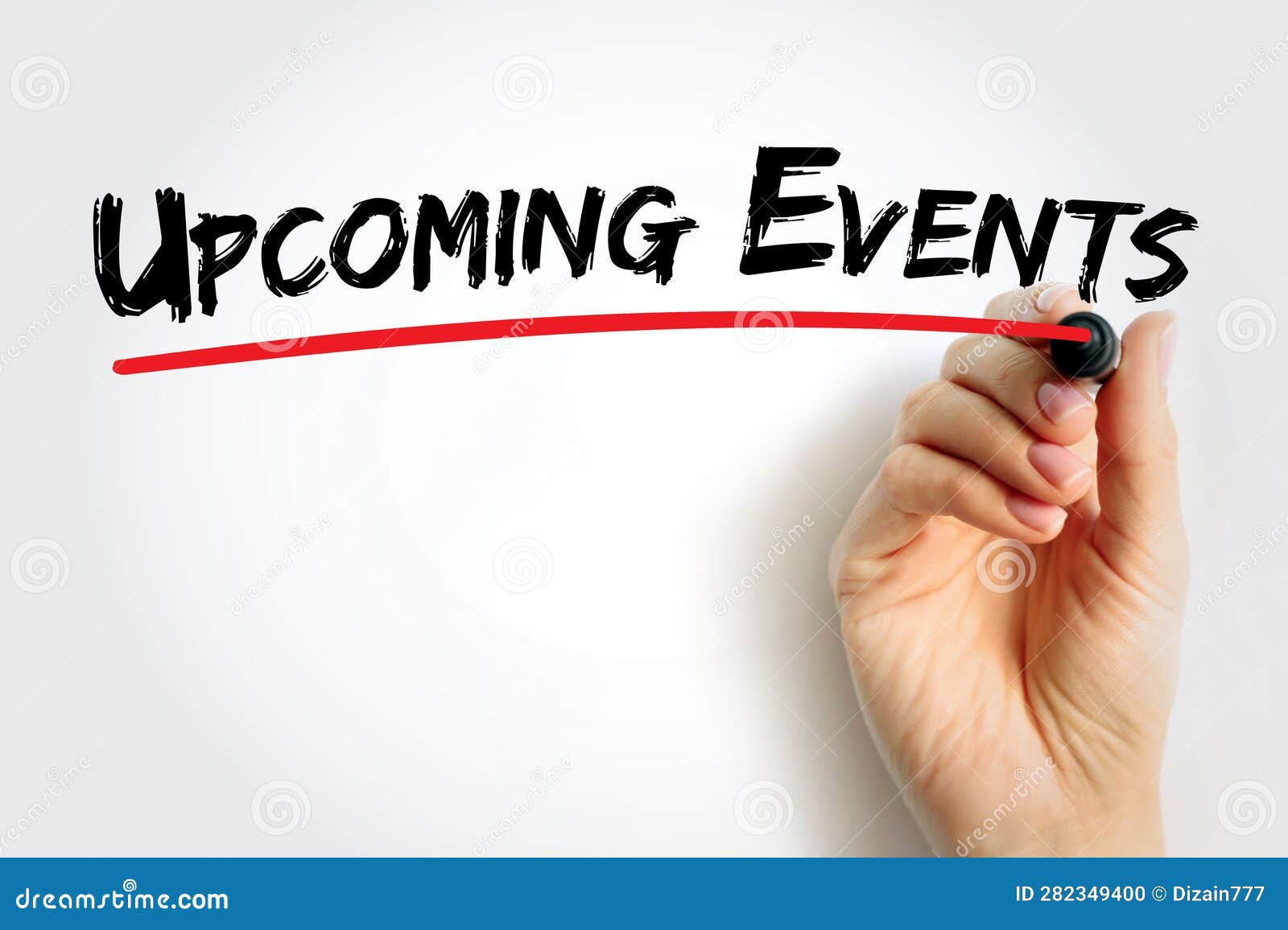 Upcoming Events Text, Concept Background Stock Photo - Image of ...