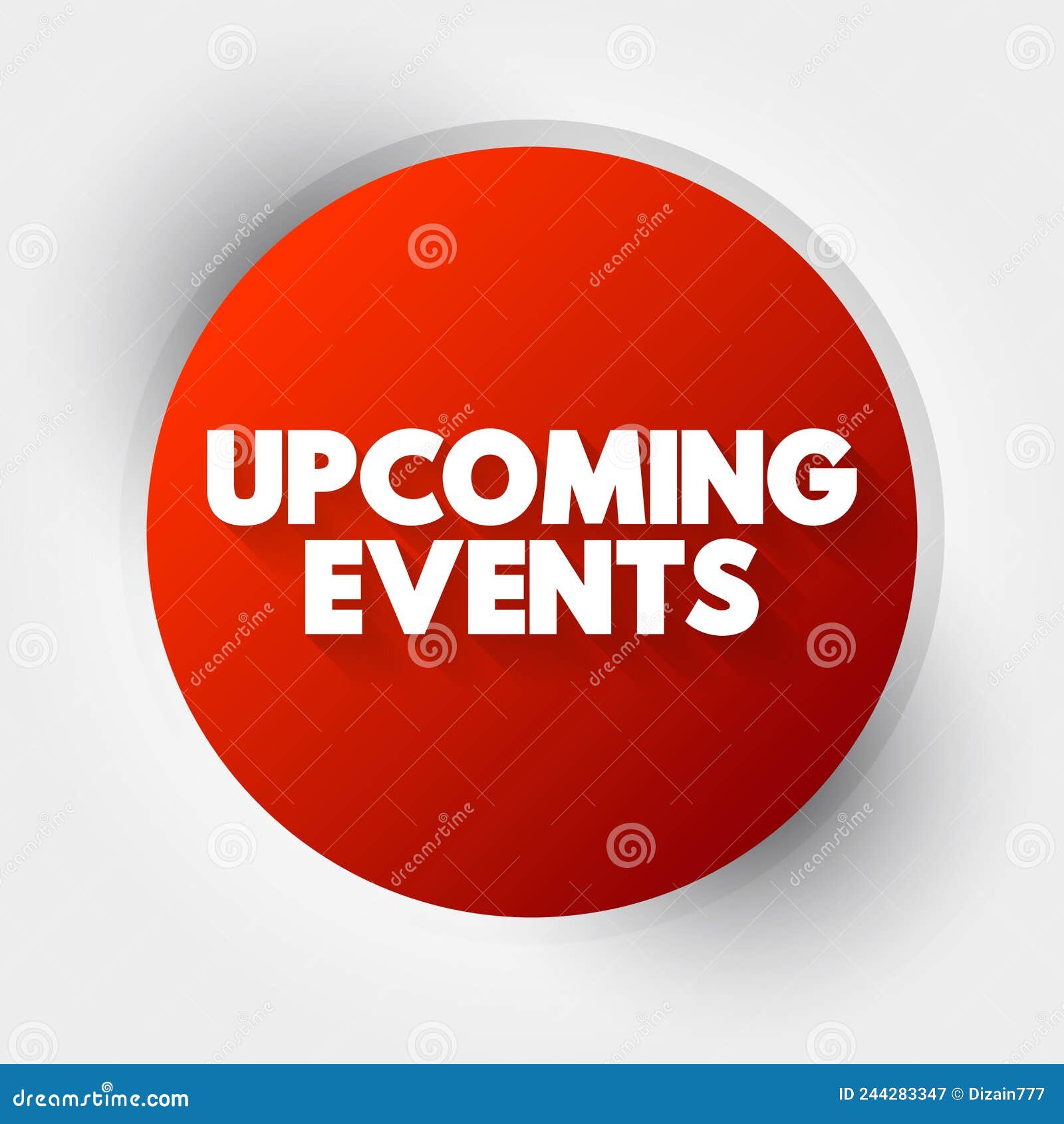 Upcoming Events Text, Concept Background Stock Illustration ...