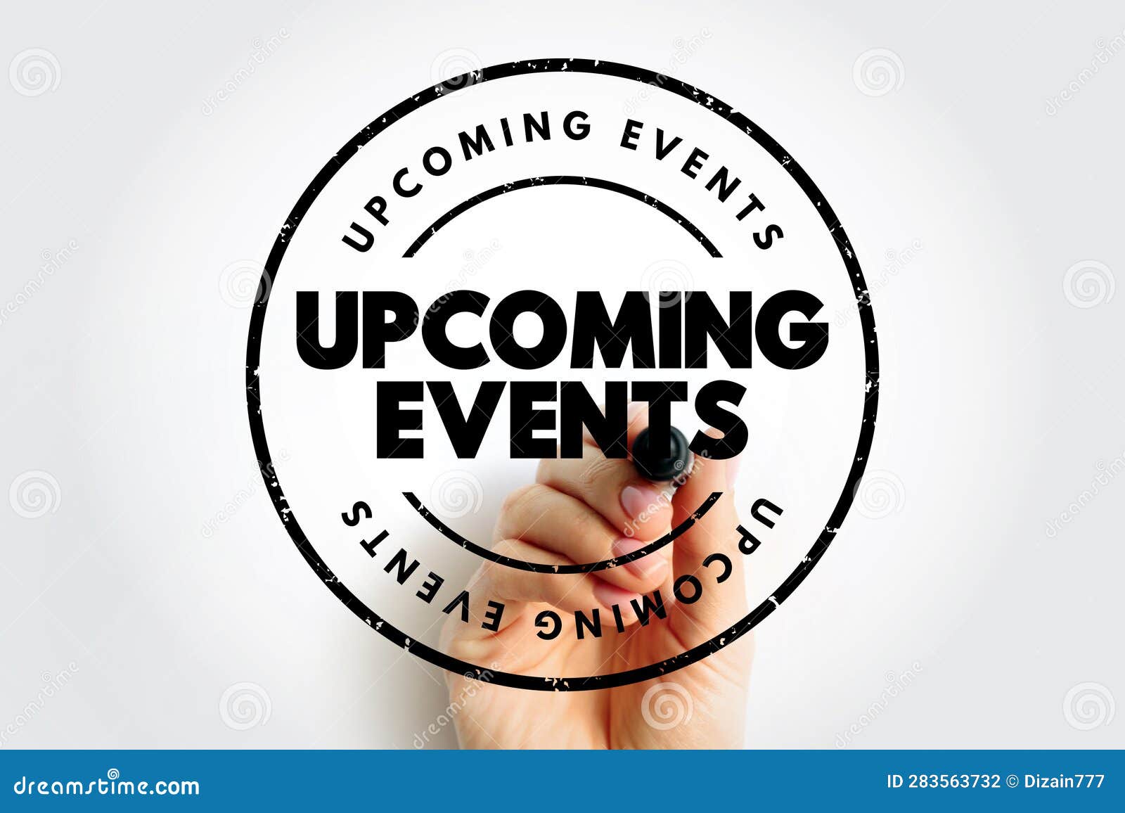 Upcoming Events Text Stamp, Concept Background Stock Photo - Image of ...