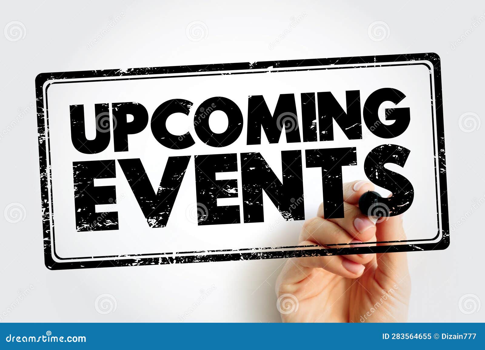 Upcoming Events Text Stamp, Concept Background Stock Image - Image of ...