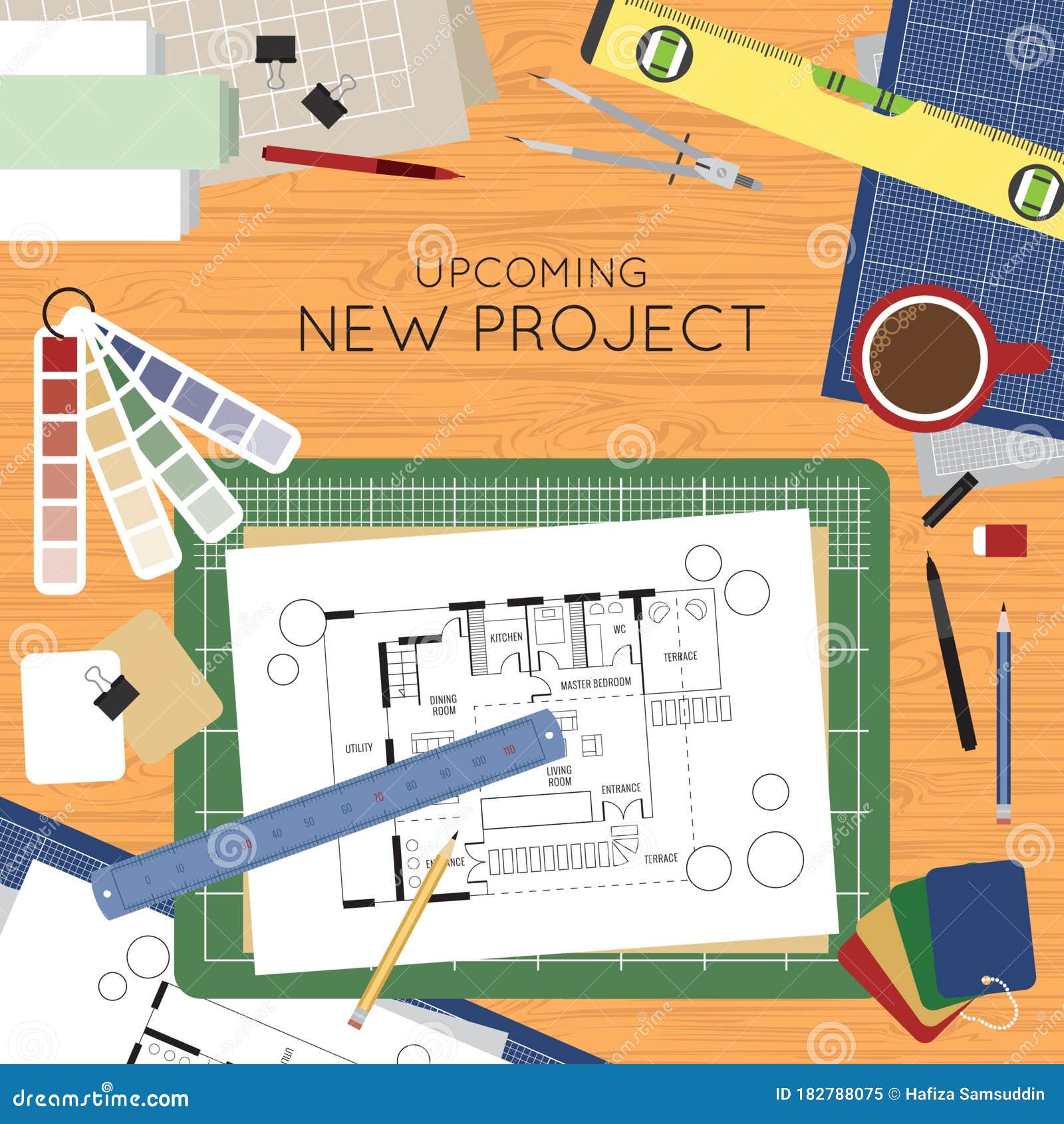 Upcoming New Project Design Stock Vector - Illustration of design ...