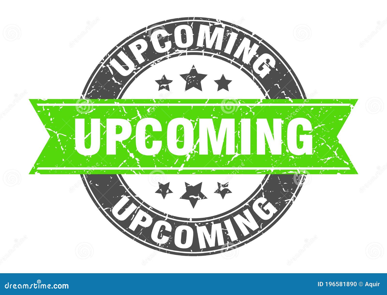 Upcoming Round Stamp with Ribbon. Label Sign Stock Vector ...