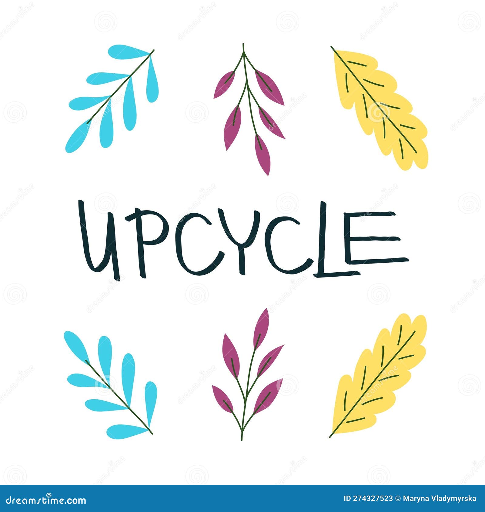 Upcycle Web Banner in a Frame of Fresh Foliage Lettering for Banner ...