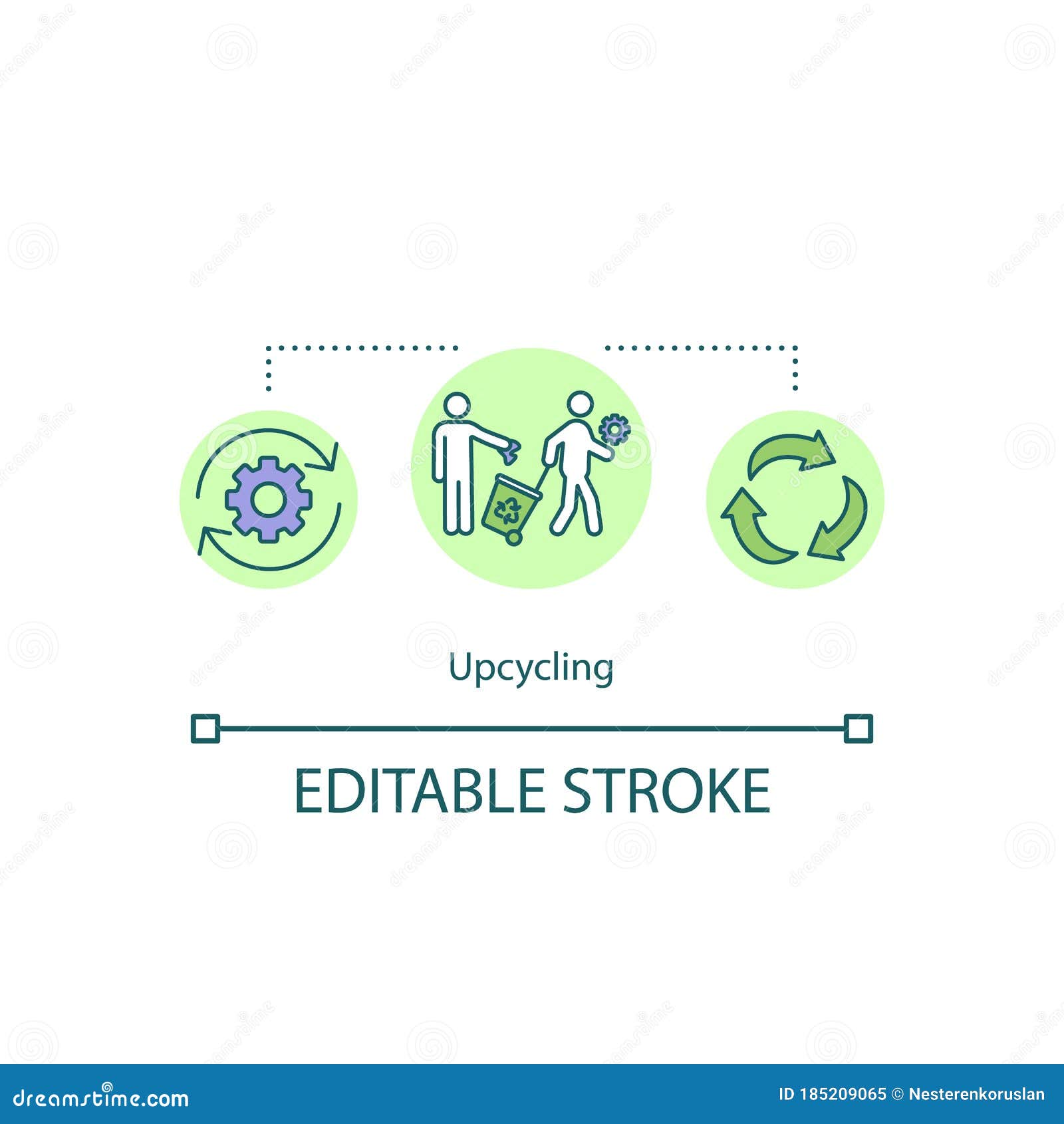 Upcycling concept icon stock vector. Illustration of conscious - 185209065