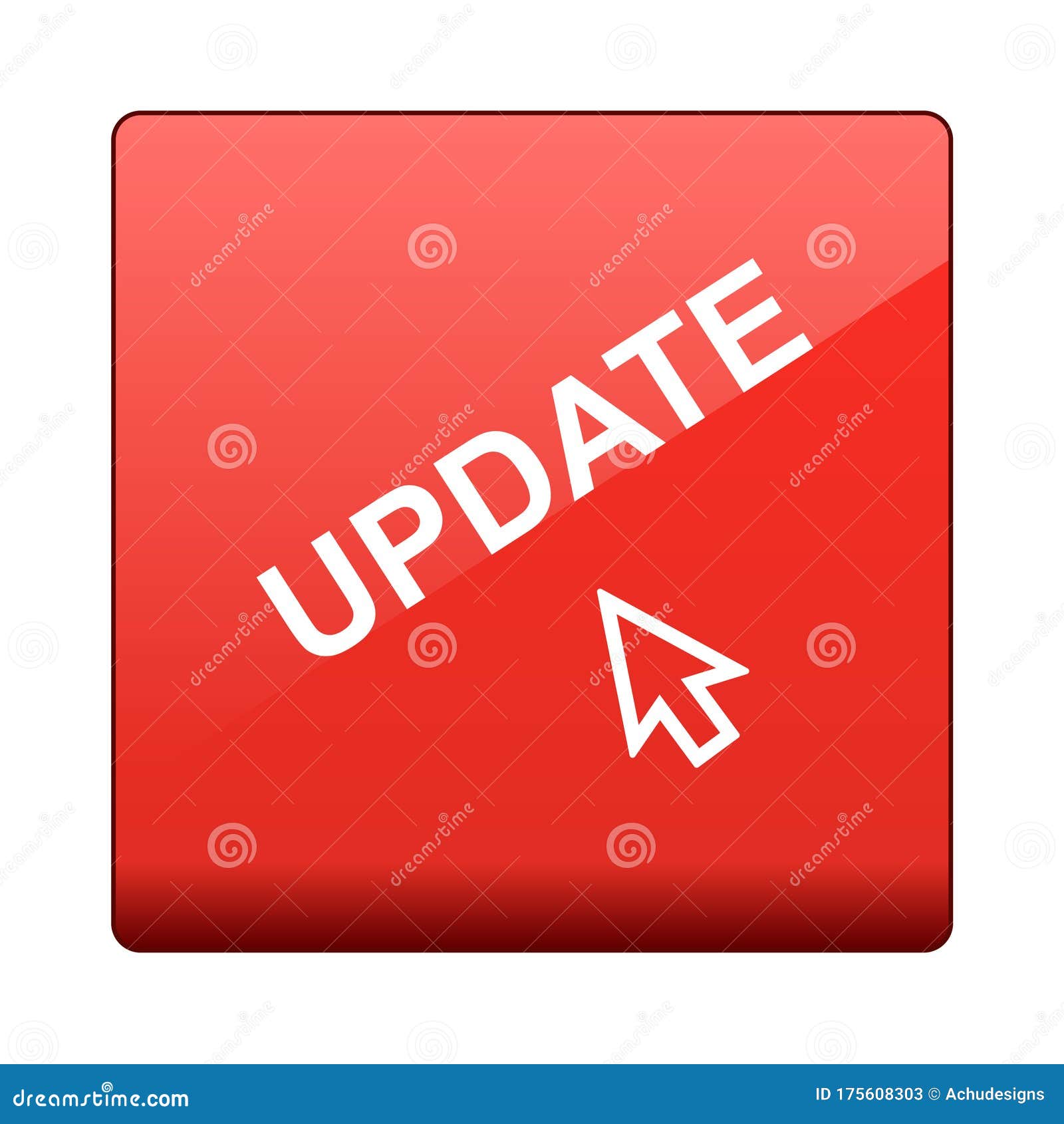 Update button stock vector. Illustration of dimensional - 175608303