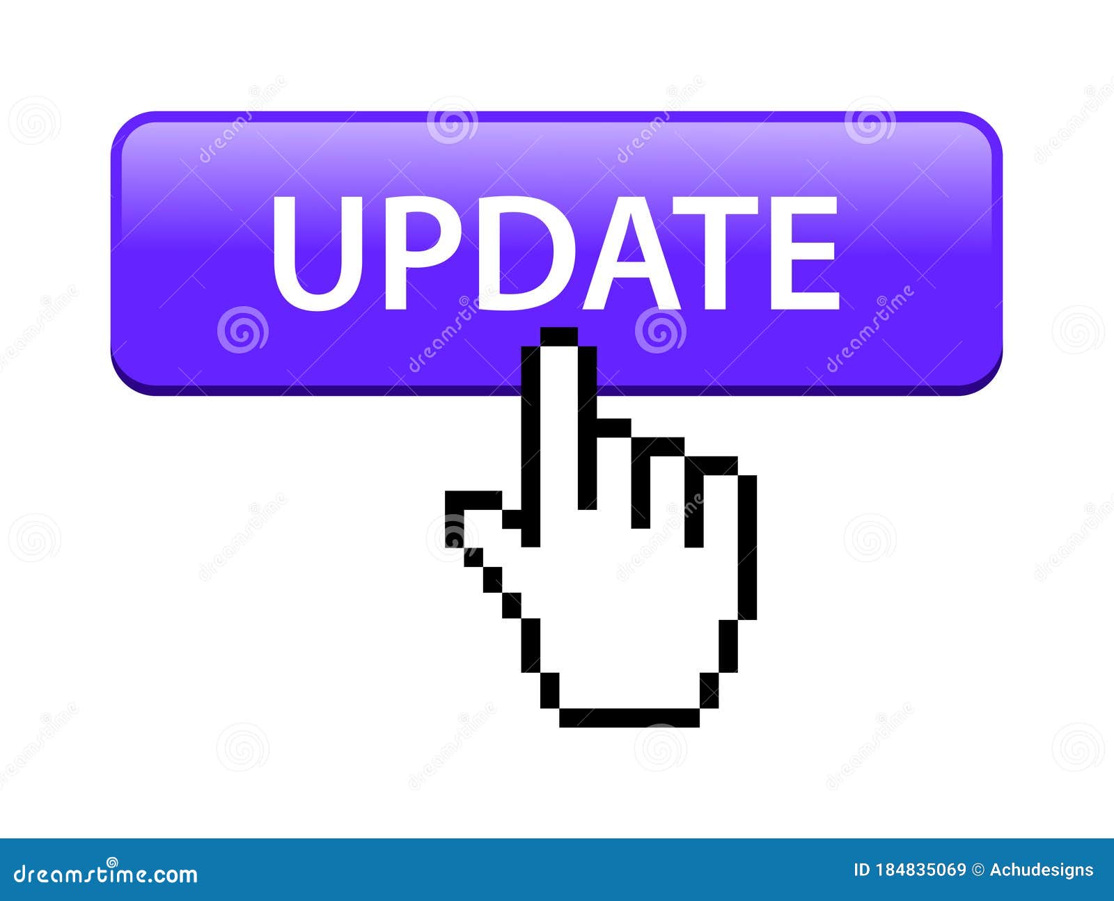 Update button stock vector. Illustration of display - 184835069