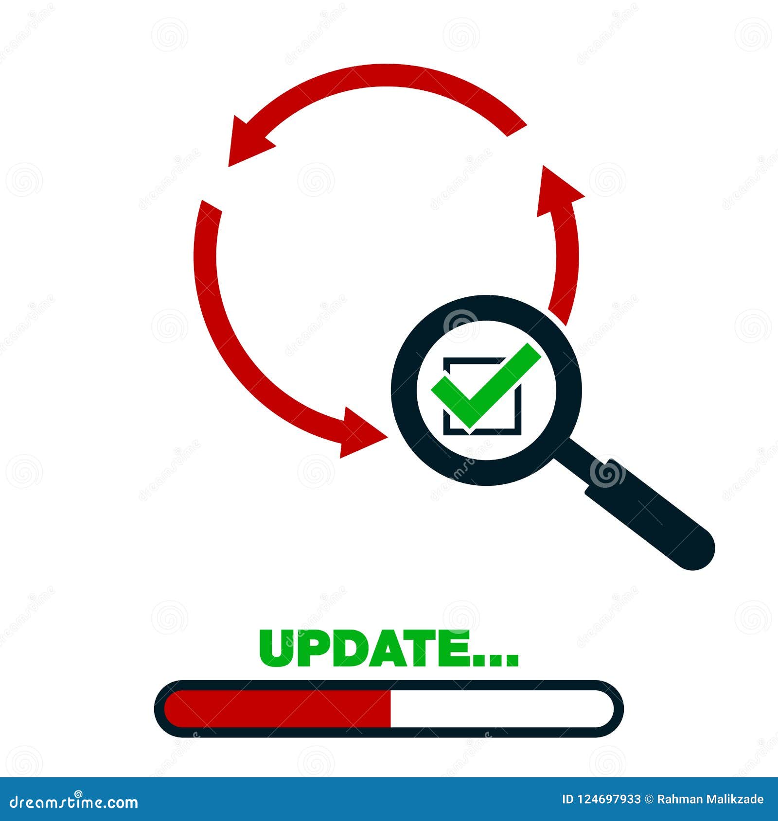 Update Application Progress Icon Upgrade Software Loader Magnifying ...