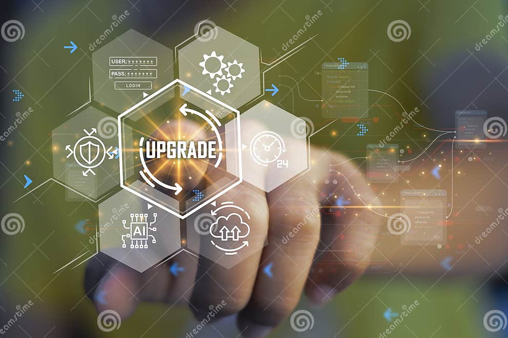 Update Application Software and Hardware Upgrade Technology Concept, AI ...