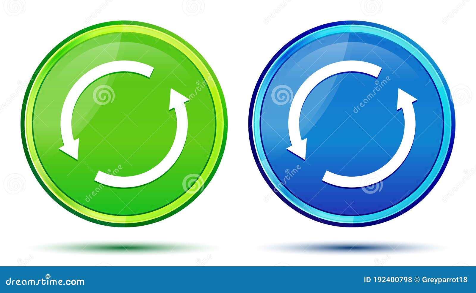 Update Arrow Icon Creative Natural Round Button Set Illustration Stock ...