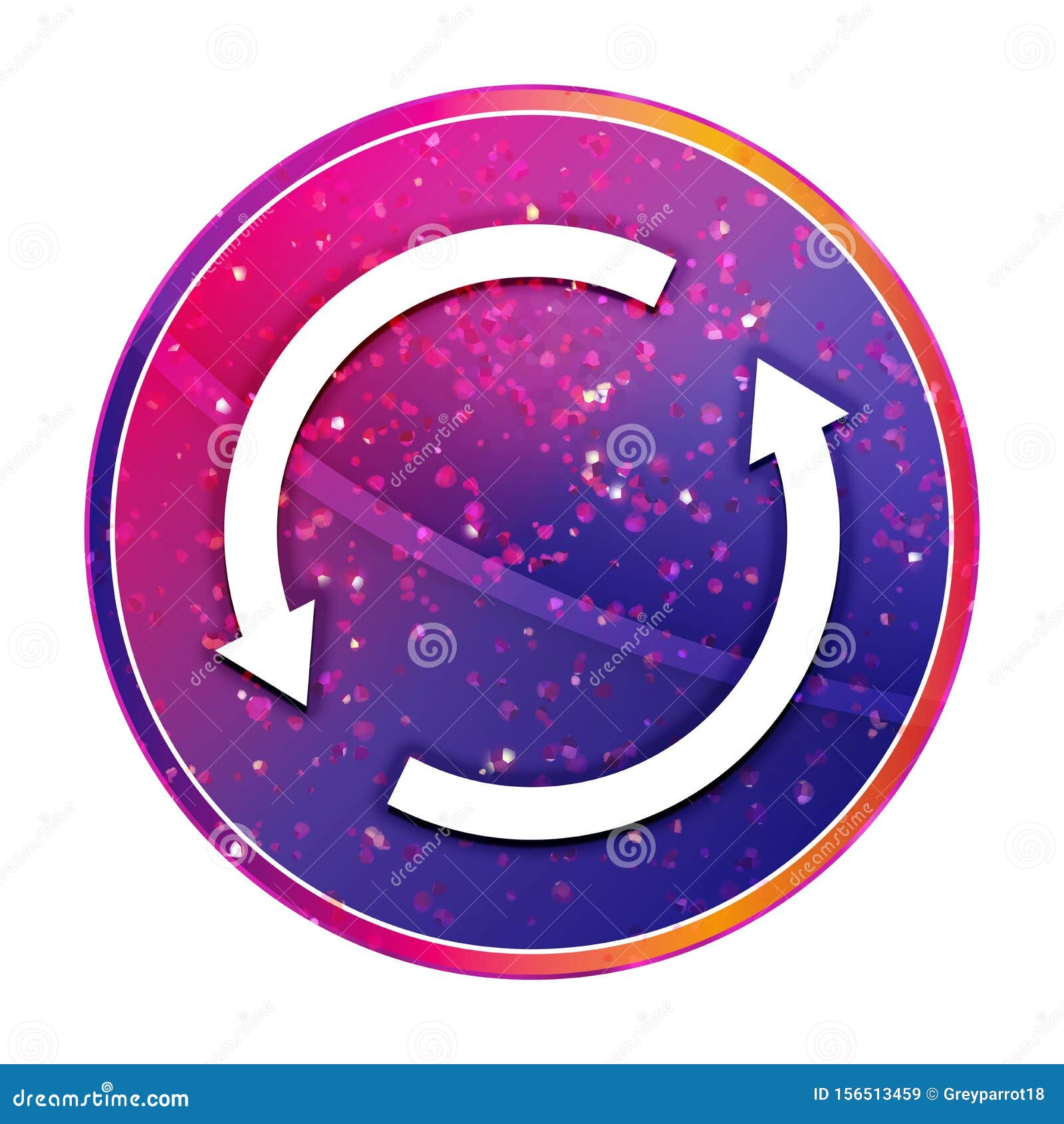 Update Arrow Icon Creative Trendy Colorful Round Button Illustration ...