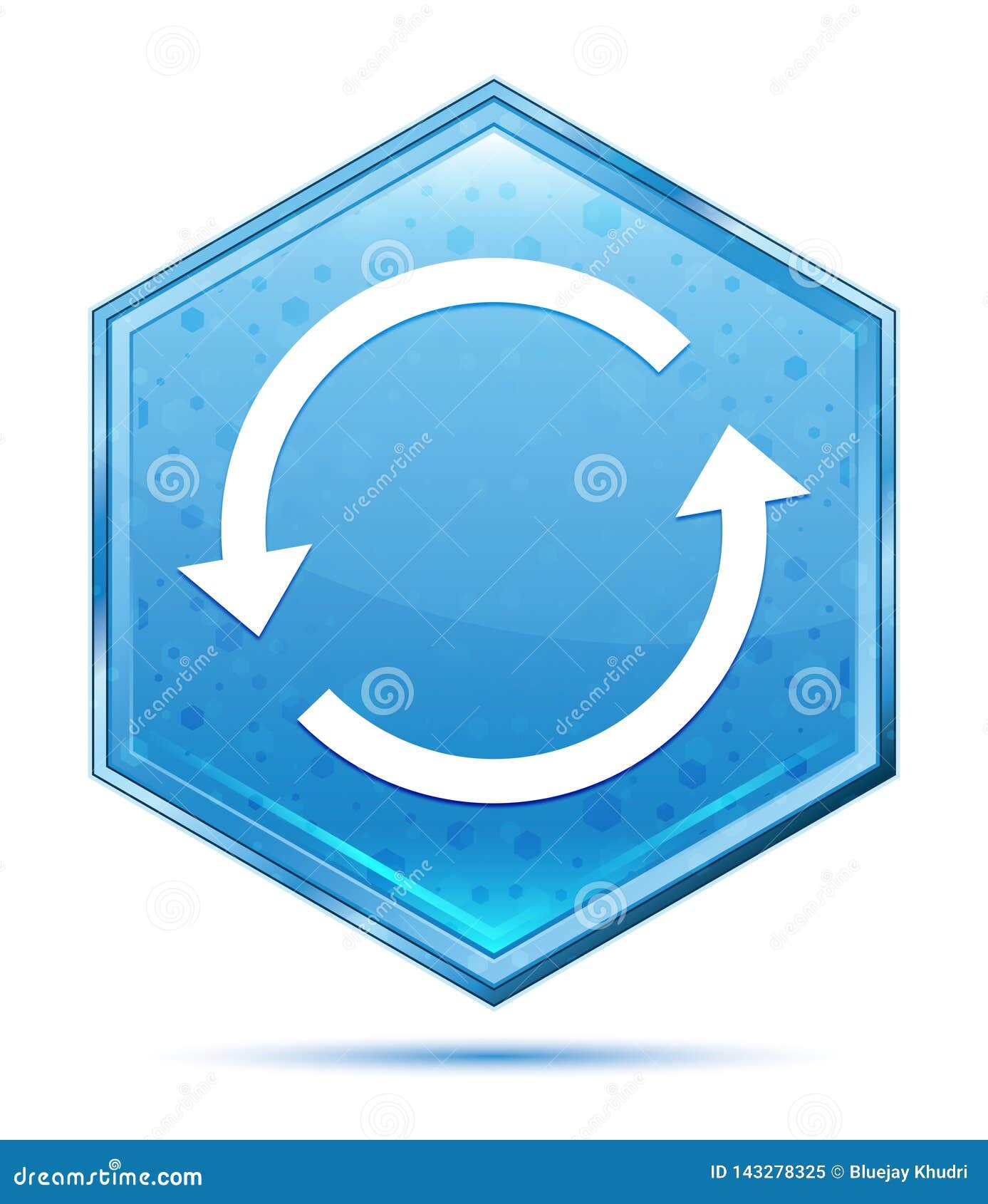 Update Arrow Icon Crystal Blue Hexagon Button Stock Illustration ...