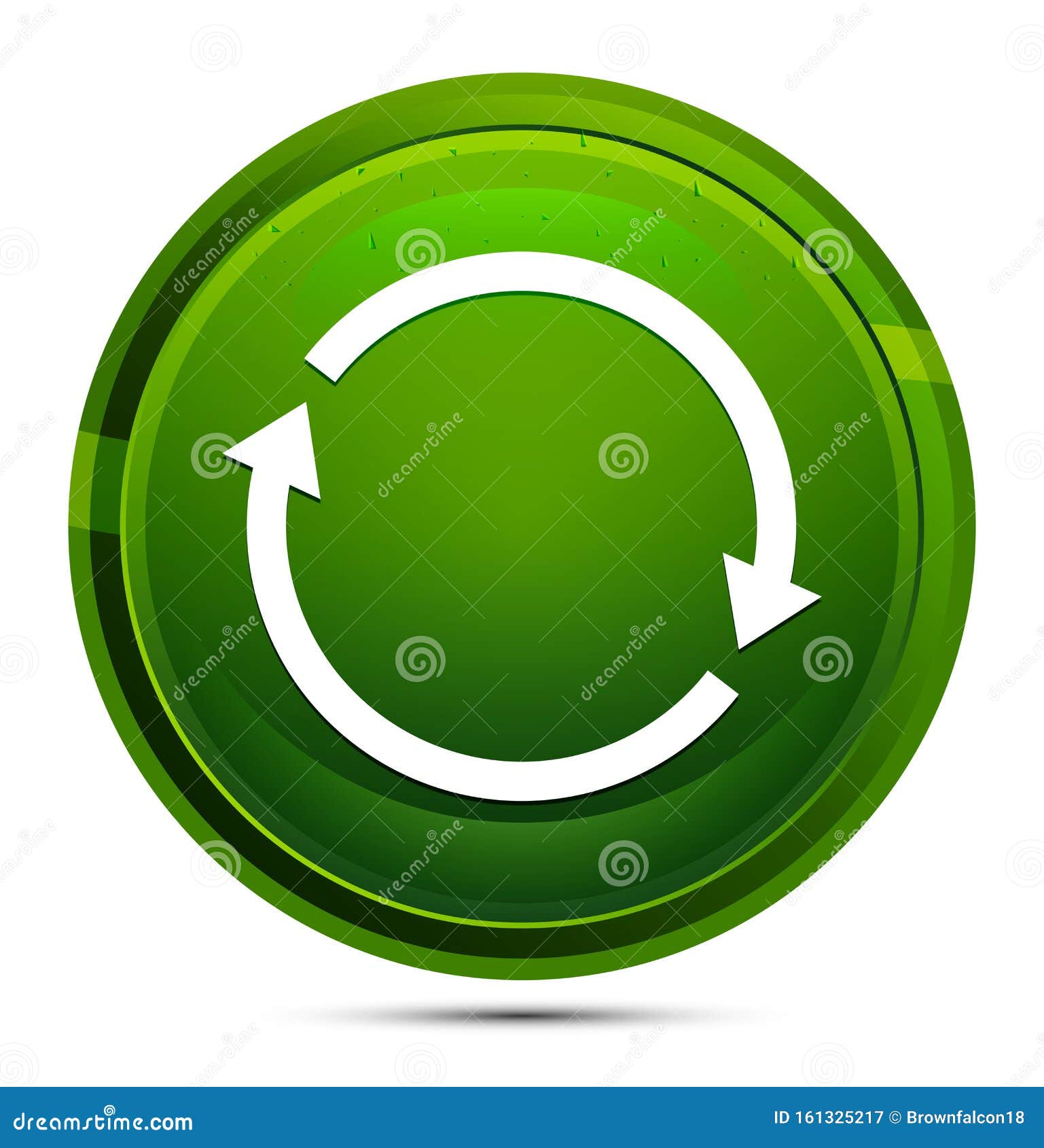 Update Arrow Icon Glassy Green Round Button Illustration Stock Vector ...