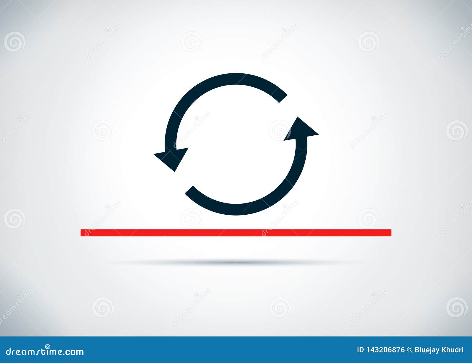 Update Arrow Icon Abstract Flat Background Design Illustration Stock ...