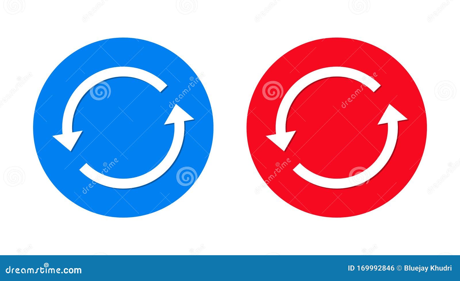 Update Arrow Icon Flat Trendy Round Button Set Stock Vector ...