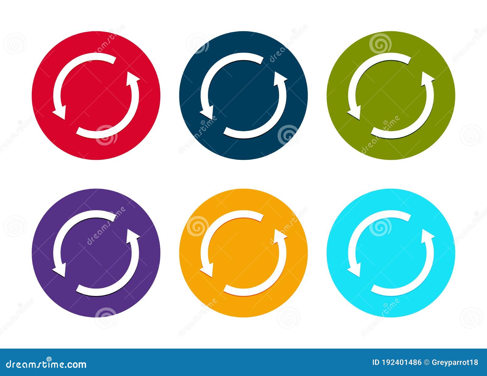 Update Arrow Icon Modern Flat Round Button Set Illustration Stock ...