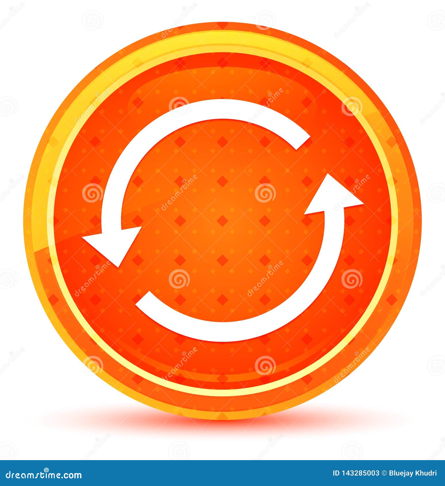 Update Arrow Icon Natural Orange Round Button Stock Illustration ...