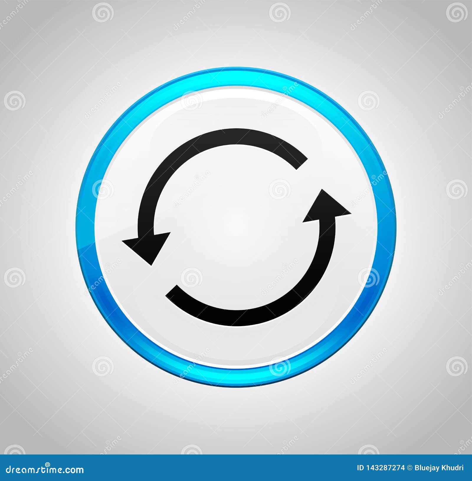 Update Arrow Icon Round Blue Push Button Stock Illustration ...