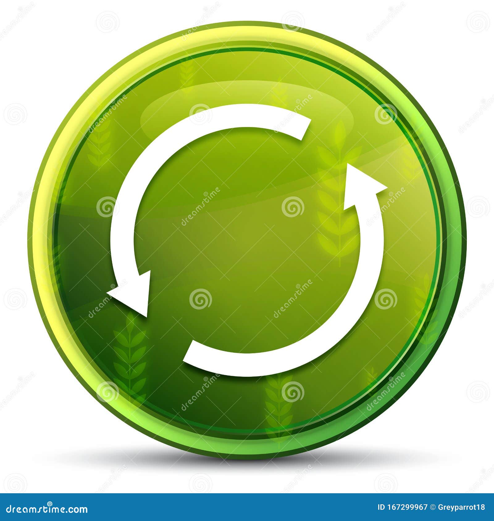 Update Arrow Icon Spring Bright Natural Green Round Button Illustration ...