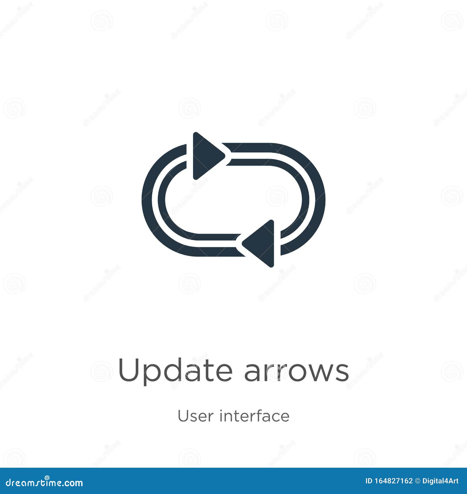 Update Arrows Icon Vector. Trendy Flat Update Arrows Icon from User ...