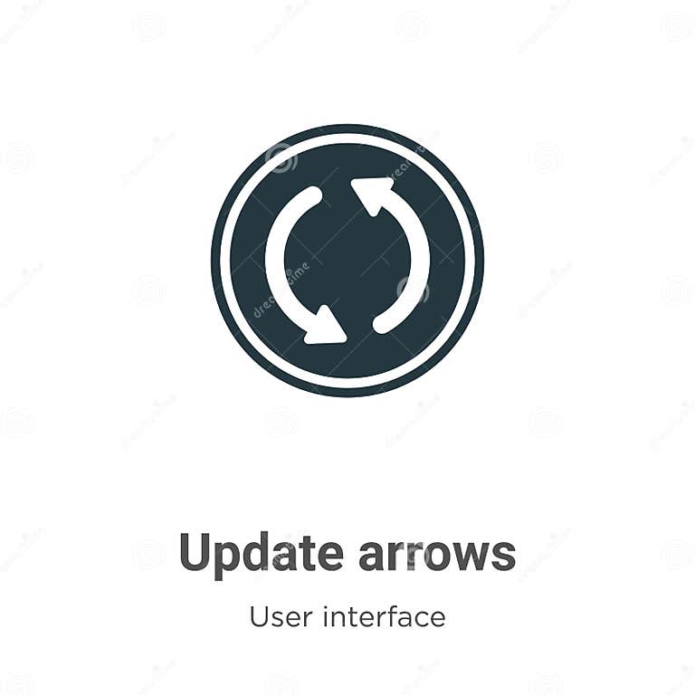 Update Arrows Vector Icon on White Background. Flat Vector Update ...
