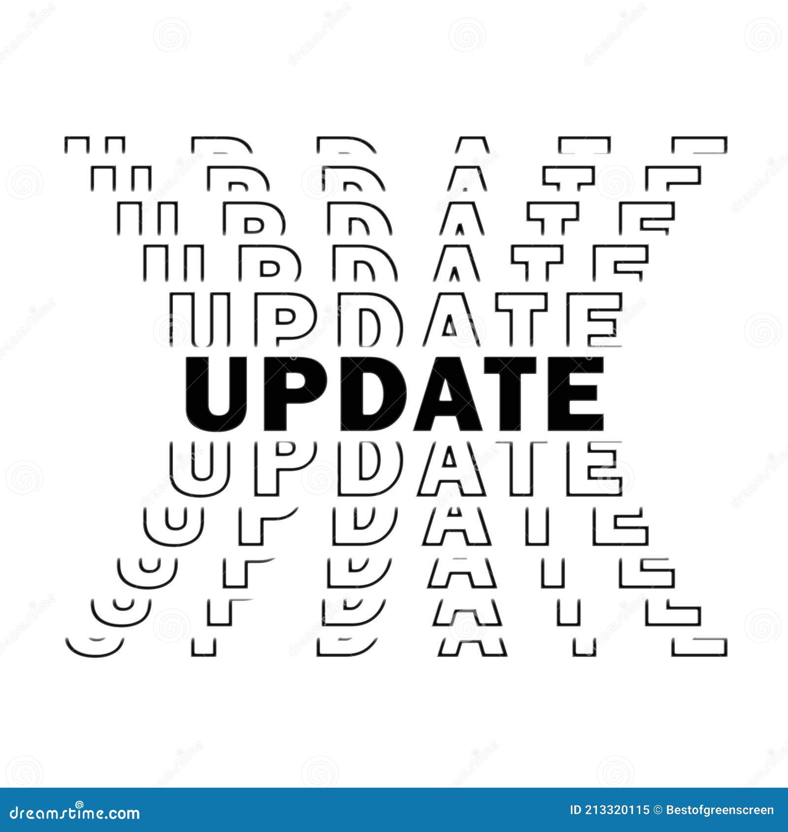 UPDATE - Black Lettering with Repeating Effect on White Background in ...