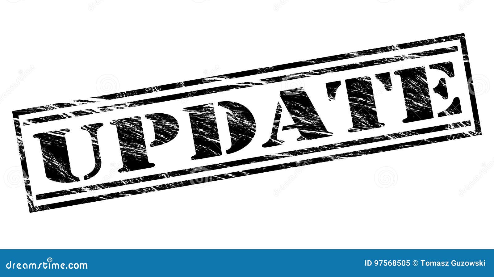 Update black stamp stock illustration. Illustration of label - 97568505