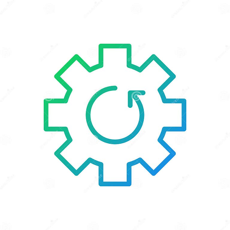 Update Blue Pixel Perfect Gradient Linear Vector Icon Stock Vector ...