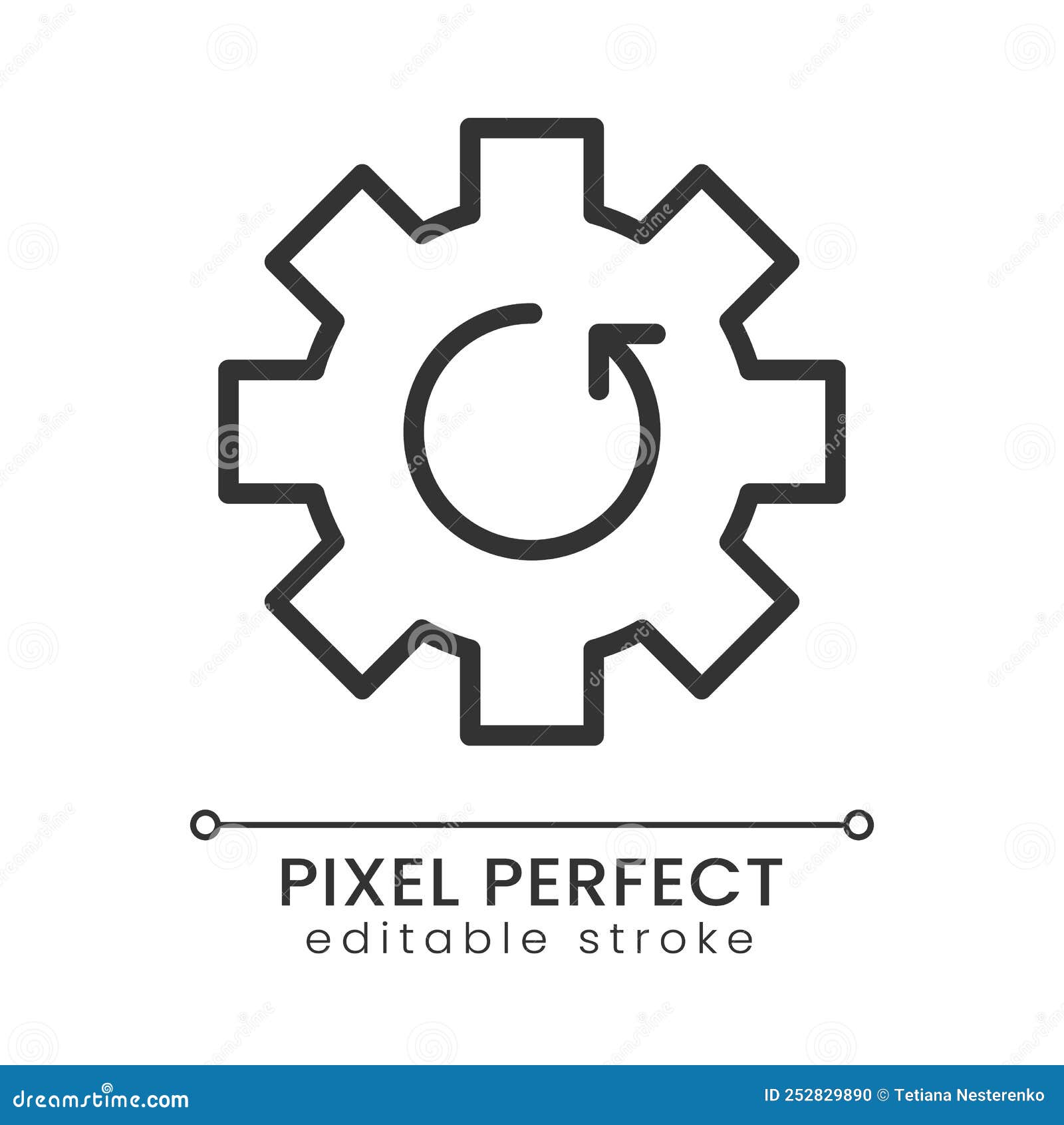 Update Blue Pixel Perfect Linear Icon Stock Vector - Illustration of ...