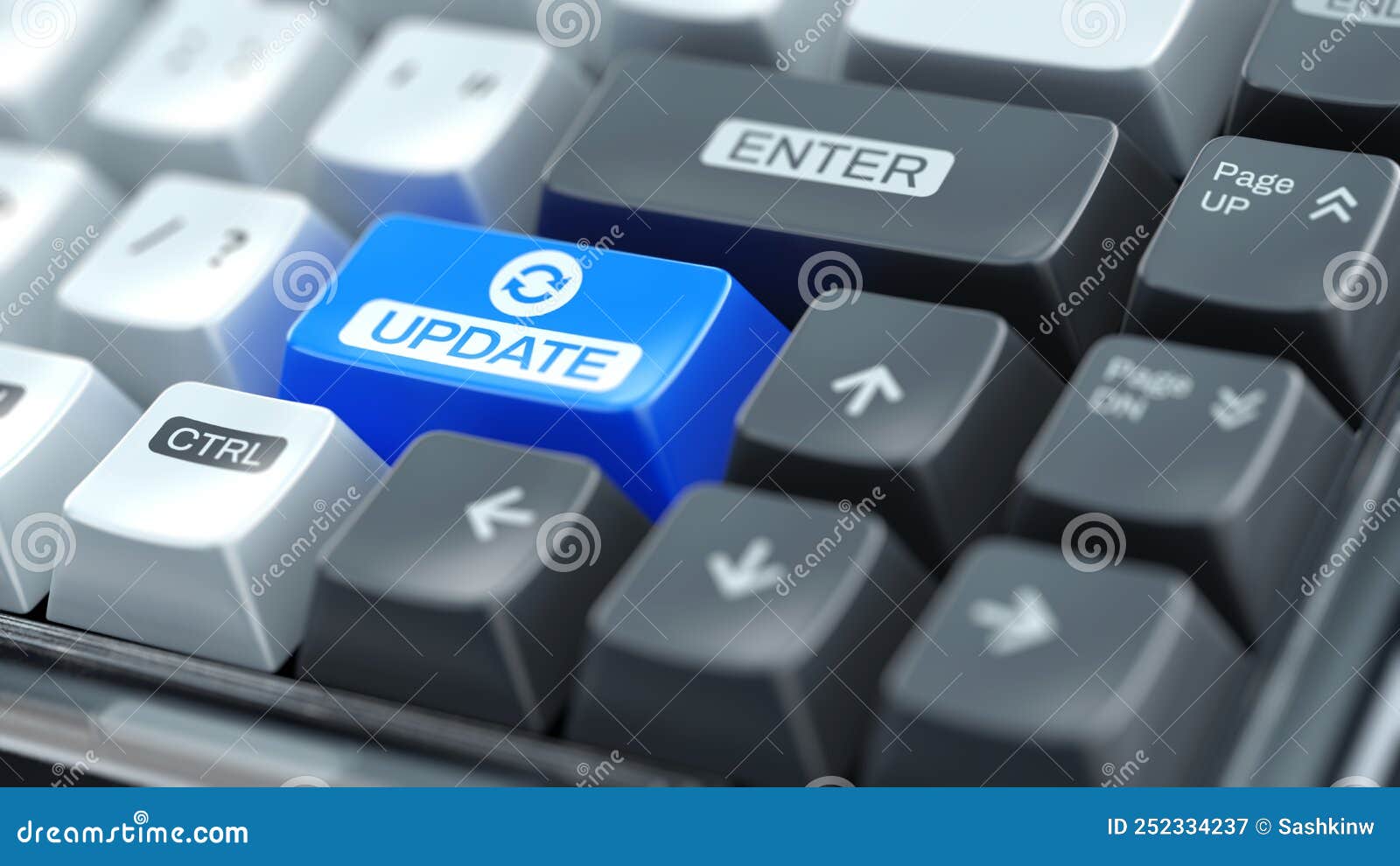 Update Button Key on Computer Keyboard Stock Illustration ...