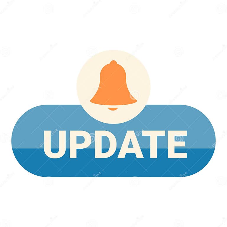 Update Button Showing New Version is Available Stock Illustration ...