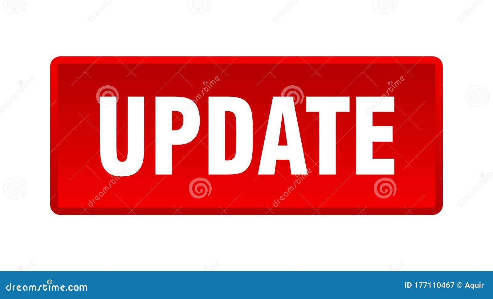 Update Button. Update Square Isolated Push Button Stock Vector ...